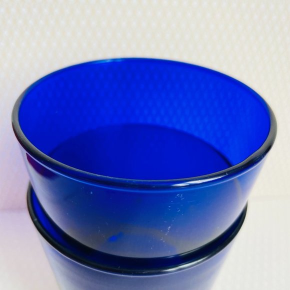 Libbey | Dining | Vintage Libbey Cobalt Blue Tumbler Drinking Glasses 4 ...